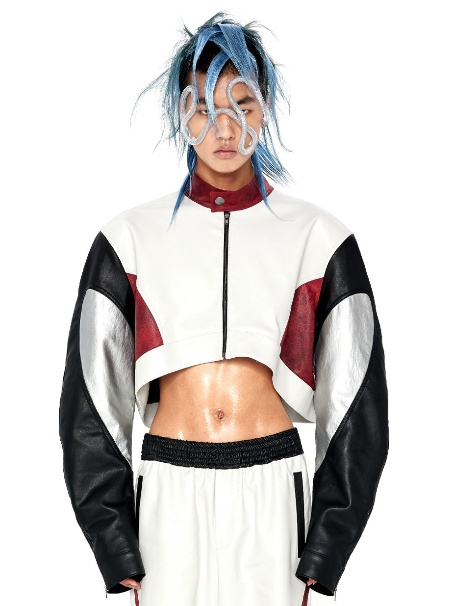 Fake Leather Cropped Jacket – OFOTD